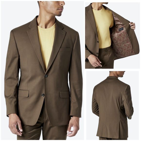 Sean John | Suits & Blazers | Sean John Mens Classicfit New Solid Brown ...